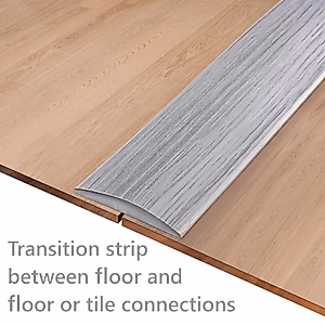 Floor Transition Strip, Self Adhesive Vinyl Floor Laminate Floor Strip, 10ft x 2in Floor Flat Divider Strip for Joining Floor Gaps, Carpet, Threshold Cover and Doorway Transitions