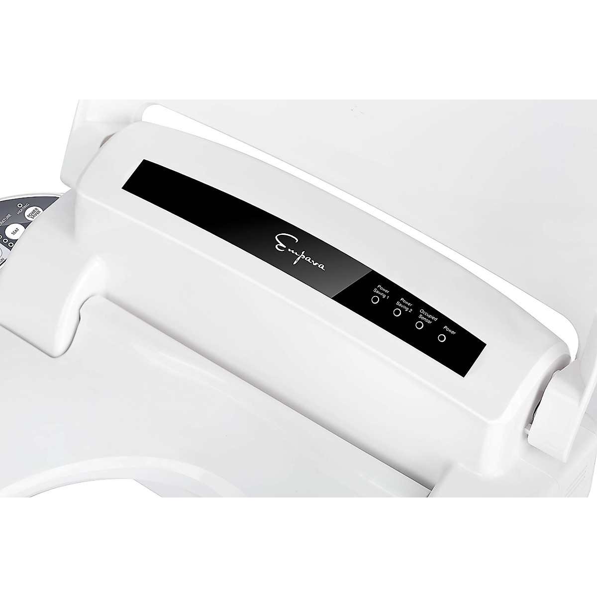 Empava EB990 Heated Toilet Seat with Warm Air Dryer and Wash Functions in White, Round