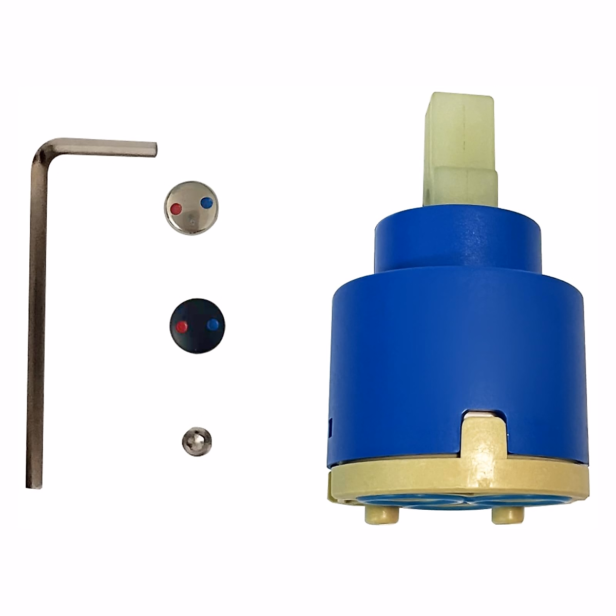 35mm Flat Basement Ceramic Faucet Cartridge, Replacement Part for Kitchen Faucet, Bathroom Faucet and Basin Faucet, RULIA RB2027