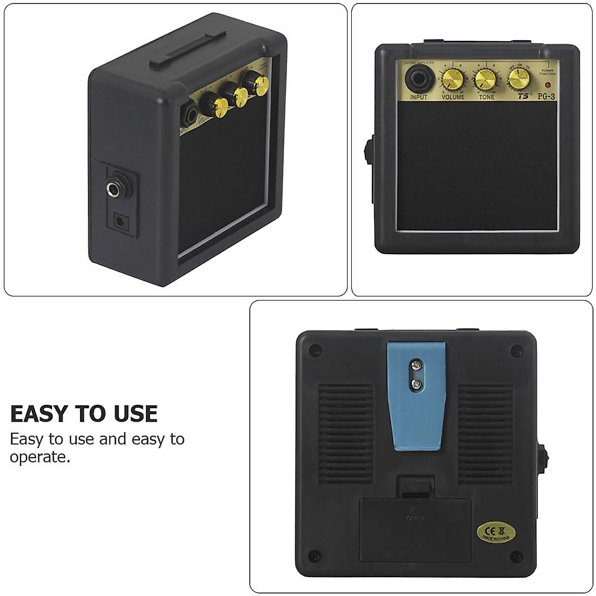 Happyyami Mini Guitar Amplifier Portable Compact Guitar Speaker Mini Loudspeaker for Acoustic and Electric Guitar