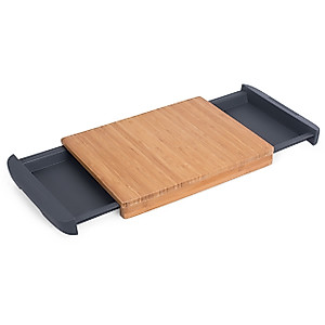 Internet’s Best Bamboo Cutting Board with Removable Drawer - Prep Storage - Chopping Slicing Wood Block Kitchen Board