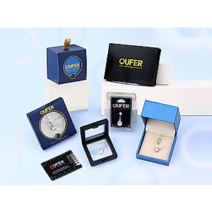 OUFER 16G Helix Piercing Jewelry, 316L Surgical Steel Cartilage Earrings Stud, Clear CZ Tragus Earrings, Conch Lobe Piercing Jewelry for Women Men