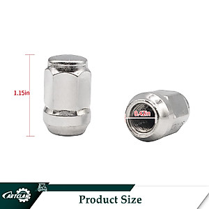 CartClan Golf Cart Chrome Lug Nuts, Suitable for Yamaha/GEM 12MMx1.25" Pack of 16