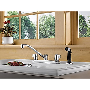 Peerless P226LF Classic Two Handle Kitchen Faucet, Chrome