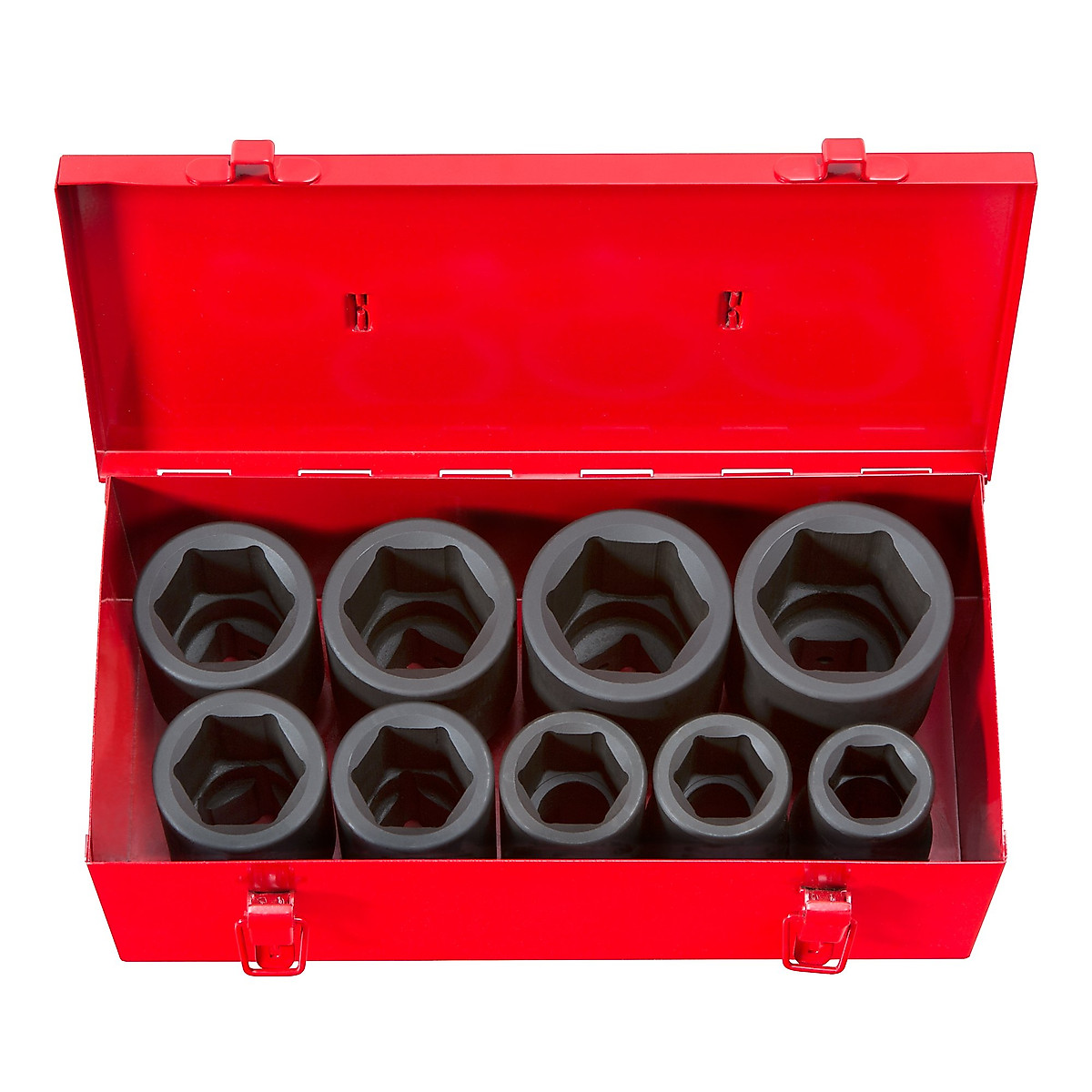 TEKTON 1 Inch Drive Deep 6-Point Impact Socket Set, 9-Piece (1-2 in.) | 4892 and BIG RED TA92006 Torin Pneumatic Air Hydraulic Bottle Jack with Manual Hand Pump, 20 Ton (40,000 lb) Capacity, Red