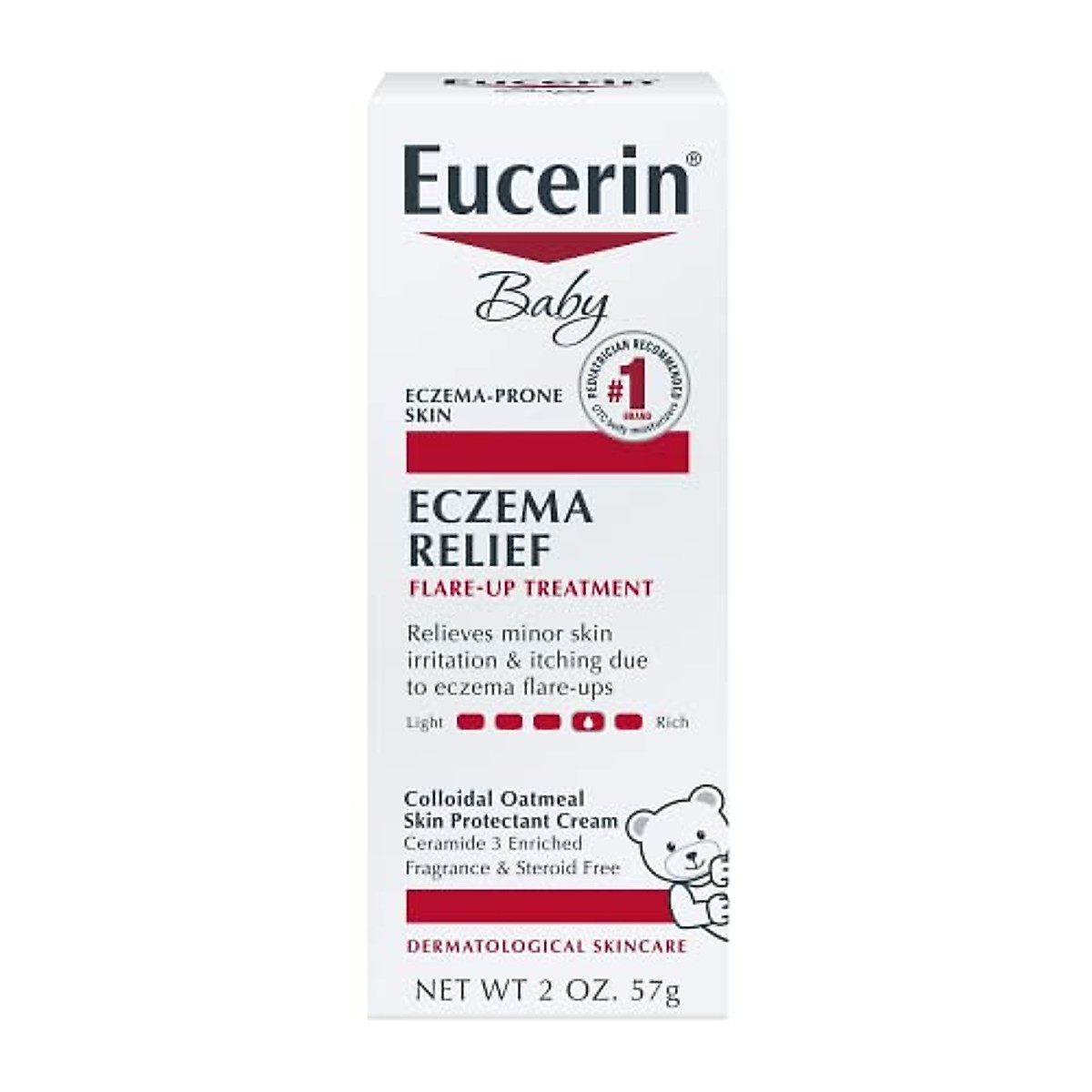 Eucerin Baby Eczema Relief Flare-Up Treatment, Baby Eczema Cream with Colloidal Oatmeal, 2 Oz Tube