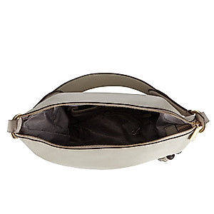 Michael Kors Womens Elana Lether Convertible Shoulder Bag (Cement)