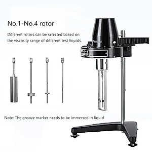 LZDOYY Rotational Viscometer Viscosity Meter NDJ-1 Fluidimeter Rotor Size: No 1;2;3;4 Four Spindles