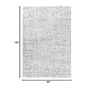 Hauteloom Tanana Wool Living Room, Bedroom Area Rug - Modern - Beige, Black, Gray - 8' x 10'