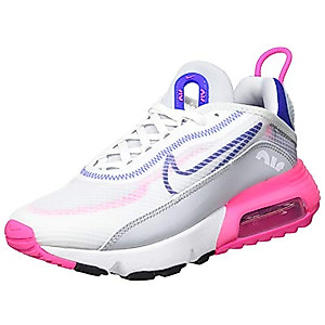 NIKE Women's Mid-Top Trainers Running Shoe, White Concord Pink Blast Pure Platinum, 7.5