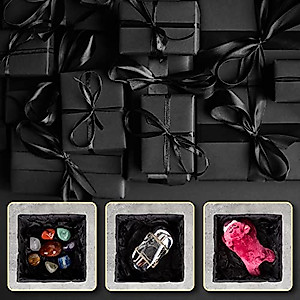 Custry 60 Sheets Black Tissue Paper Gift Wrap Paper Bulk for Graduation, Birthday Party,Arts Crafts,DIY,Halloween(14 x 20 Inch)