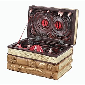 Forged Dice Co Dice Box Mimic Chest - Tomes of Terror - Container Holds up to 10 Sets of Polyhedral Dice - Dice Storage Box Fits Polyhedral Metal Dice D&D Miniatures - Dungeons and Dragons Accessories
