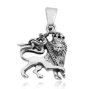 AeraVida Rasta Lion of Judah .925 Sterling Silver Pendant