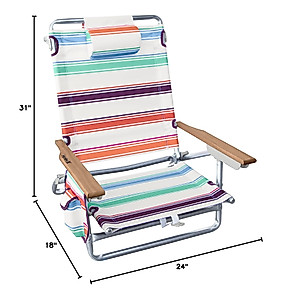 Hurley Deluxe Backpack Beach Chair, One Size, Plum