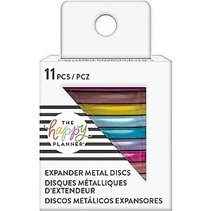me & my BIG ideas Metal Expander Discs, Rainbow - The Happy Planner Scrapbooking Supplies - Add Extra Pages, Notes & Artwork - Create More Space for Notebooks, Planners & Journals - Expander Size