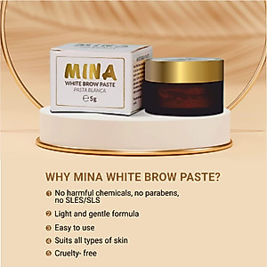 MINA White Mapping Brow Paste 5g | Draw Or Sketch The Right Shape Of The Eyebrow | Help To Perfect Your Brow Tinting