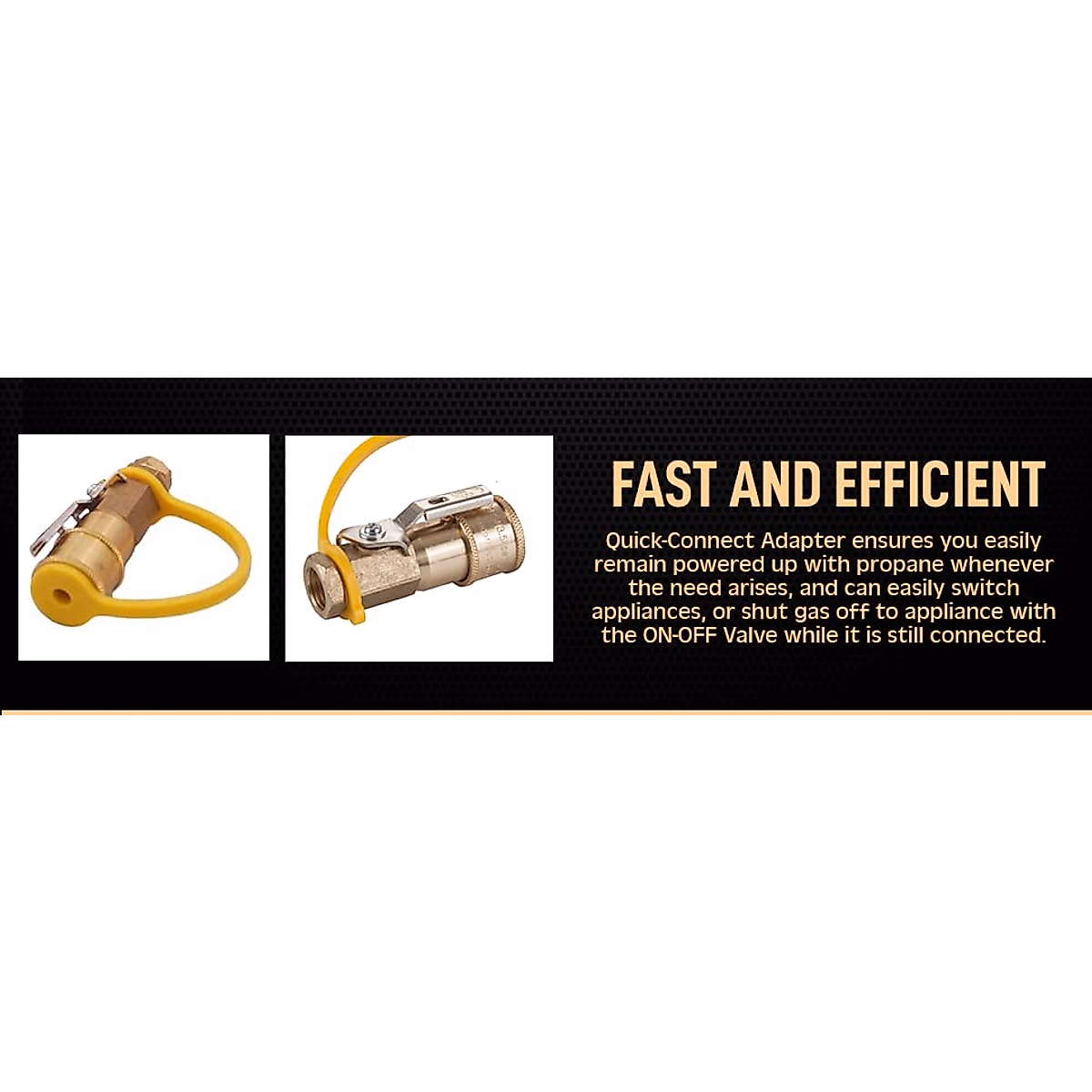 South Bend Components LP Gas Quick Connect Fitting, 100% Solid Brass – Propane Gas Quick Disconnect Adapter with On-Off Valve 1/4" Female NPT Thread for RV, Grill, BBQ, Pizza Oven, Patio Heater