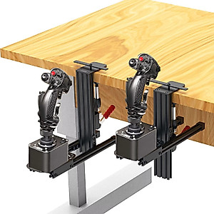 2 Set The Desk Mount for The Flight Sim Game Joystick, Throttle and Hotas Systems Compatible with Logitech X56, X52, Thrustmaster T-Flight Hotas,Thrustmaster T.16000M, Thrustmaster TCA,Wining orion 2