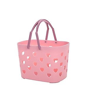 Portable Shower Caddy Tote Basket with Handles, Reusable Plastic Storage Organizer Bin for Bathroom Shower Basket for Bathroom, Kitchen, College Dorm,Gym