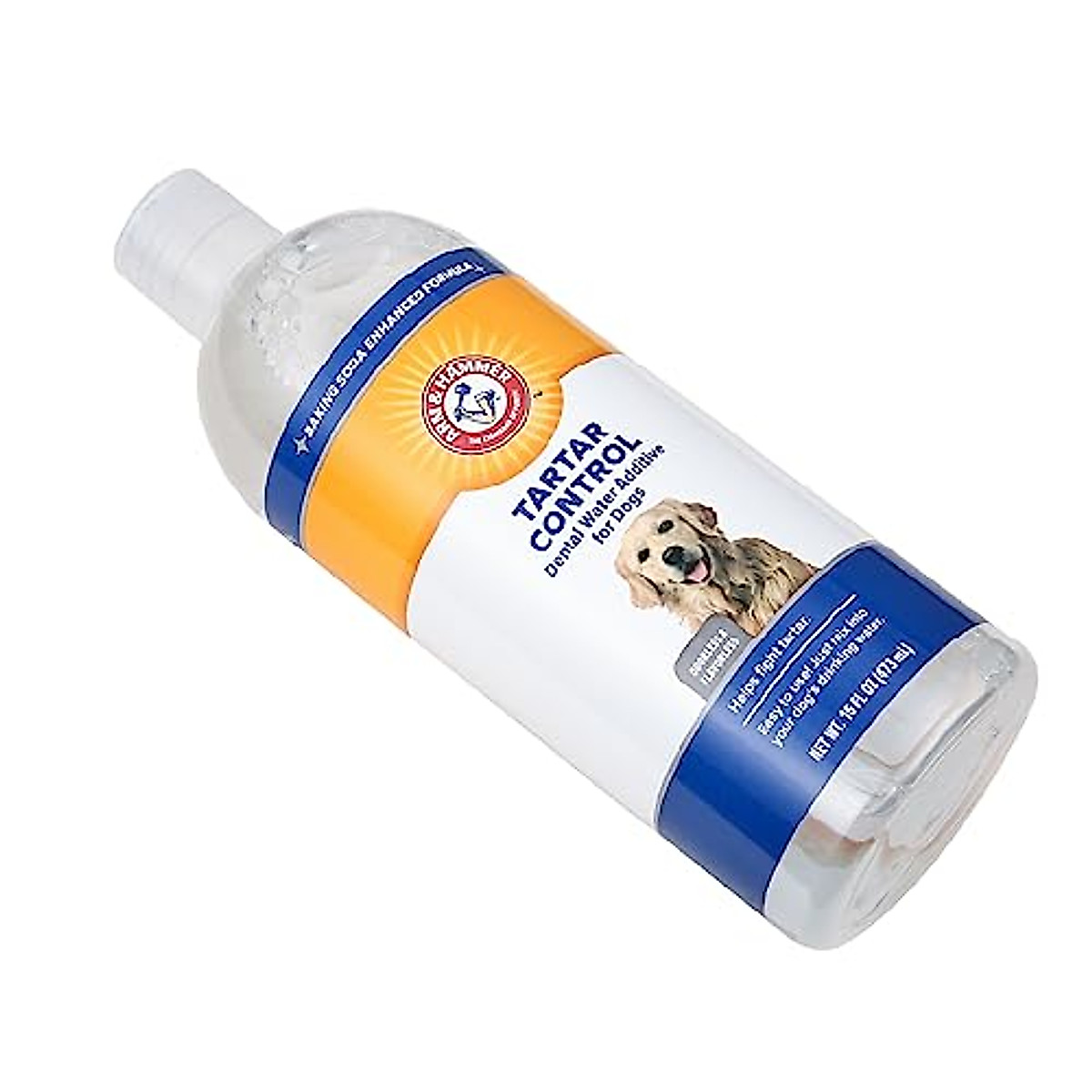 Arm & Hammer for Pets Dental Water Additive for Dogs, Tartar Control | Dog Dental Care Reduces Plaque & Tartar Buildup Without Brushing | 16 Fl Oz (Pack of 1), Odorless and Flavorless
