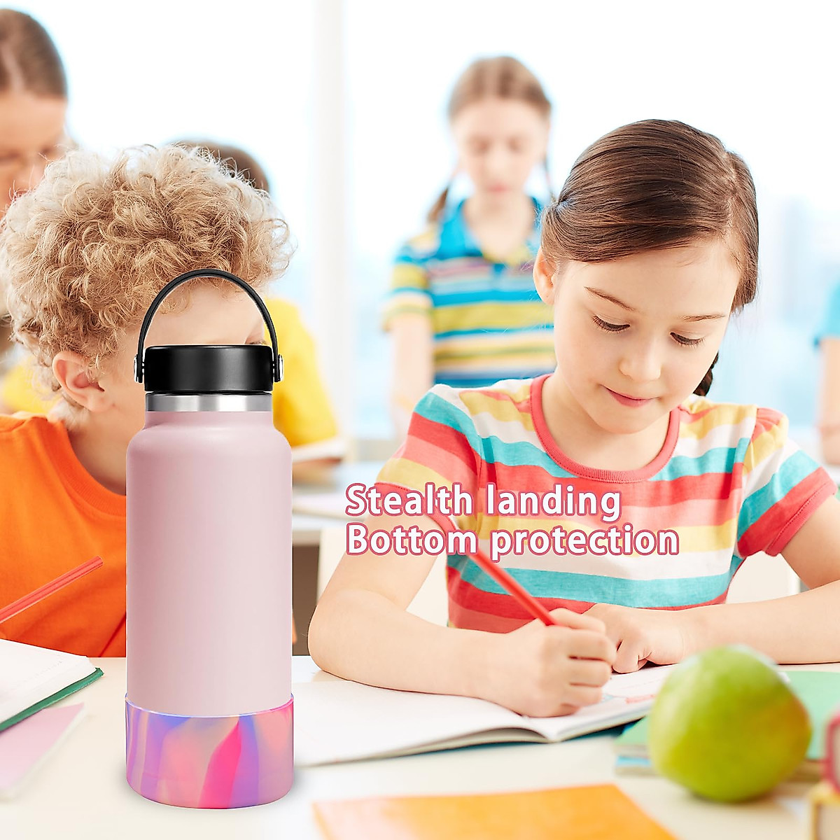 HEYSKAY Protective Flask Silicone Boot 12-24oz for Hydro Flask Water Bottle Bottom Cover Base, and Compatible with Stanley, Yeti, Simple Modern and Other Water Bottle with 2.85inch Bottom Diameter