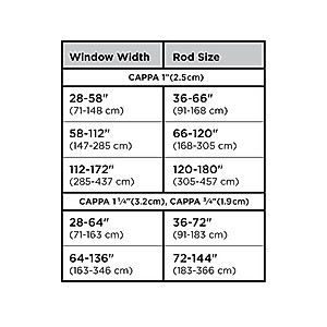 Umbra Cappa Curtain Rod, Includes 2 Matching Finials, Brackets & Hardware, 66 to 120-Inches, Black