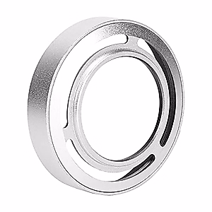 Hood,52Mm Silver Lens Hood,Fuji X10 Lens Hoodlhx10 Beautiful Appearance Hollow Metal Compact Detachable Camera Lens Hood for Fuji X10/X20/X30(Argent) (Sliver)
