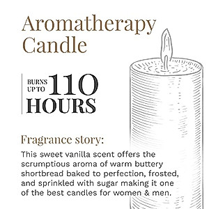 Candle-lite Scented Candles, Cinnamon Rolls Fragrance, One 18 oz., Brown Color & Scented Candles, Creamy Vanilla Swirl Fragrance, One 18 oz. Single-Wick Aromatherapy Candle, Off-White Color