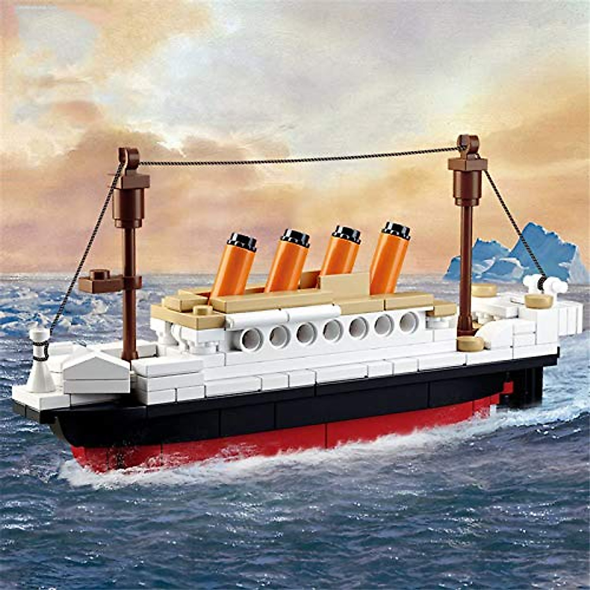 SuSenGo Building Blocks for Titanic ShipBoat 3D Model Educational Gift Toys for Children 194PCS