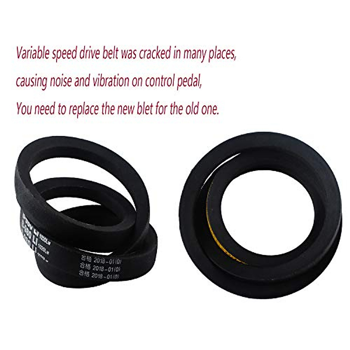Wadoy 954-0468 Belt Compatible with MTD 754-0468 Replace 75-933,336354,7540468, 9540468 Secondary Upper Drive Belt