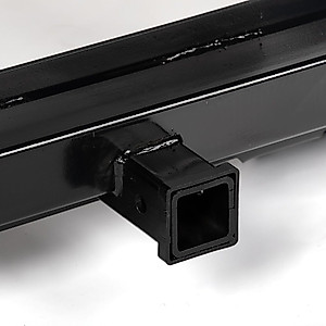 Titan Attachments Universal Cut Out Receiver Mount Plate, 1/4" Thick Skid Steer Plate Attachment, 2" Receiver Hitch, 3000 LB Weight Capacity, Quick Tach Steel Mount Plate Adapter