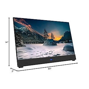 Gechic 2101H 21.5" Portable Travel Monitor 1080p HDMI, USB-C Docking Power Delivery for Laptop/MacBook/Switch/Smartphone Fast Charge 45 W, Dual Video Interface, 2W Speaker with Protective Travel Bag