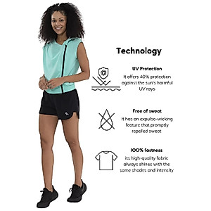 GYMCO | Women's Short StormBreaker - Sports Shorts with Sweat Technology, Shorts for Training. Black/Black