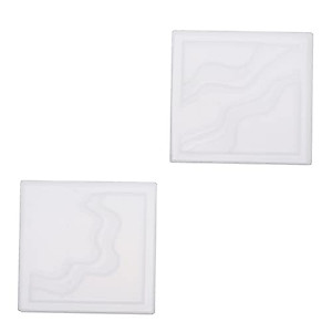 LIGHTAOTAO Ocean Jewelry 2pcs Coaster Mold Square Tray Stencils for Crafts De para Gelatinas Silicone Coasters Wave Coaster Silicone Resin Molds Birthday Present Resin Cup Pad Making Tools