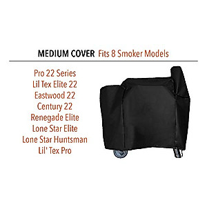 BBQ Butler Full Length Grill Cover - Fits Traeger 22 Series and Lil' Tex - Smoker Cover - Black