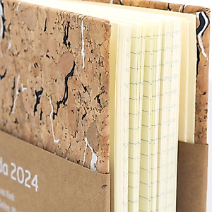 Idena 11057-2024 Diary - DIN A6, Cork, 192 Pages, 1 Week on 1 Page, Agenda, Weekly Planner