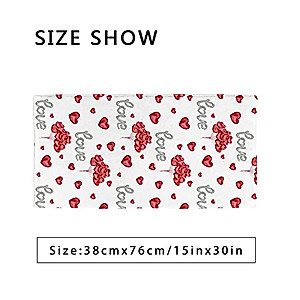 My Little Nest Watercolor Balloon Hearts Love Hand Towels Soft Bath Towel Absorbent Kitchen Fingertip Towel Quick Dry Guest Towels for Bathroom Gym Spa Hotel and Bar 30 x 15 Inch