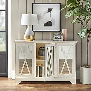 Target Marketing Systems Reflections Buffet/Console with Mirror, White