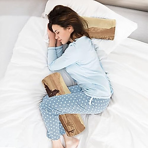 xigua Western Cowboy Neck Roll Pillow for Neck Relief with Removable Washable Cover - Memory Foam Round Cylinder Bolster, Ergonomically Designed for Head, Neck, Back, and Legs