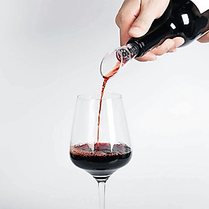 ReignSword 6 Pcs Wine Aerator Pourer Spouts, Premium Wine Bottle Decanter Spout Aerator (Black)