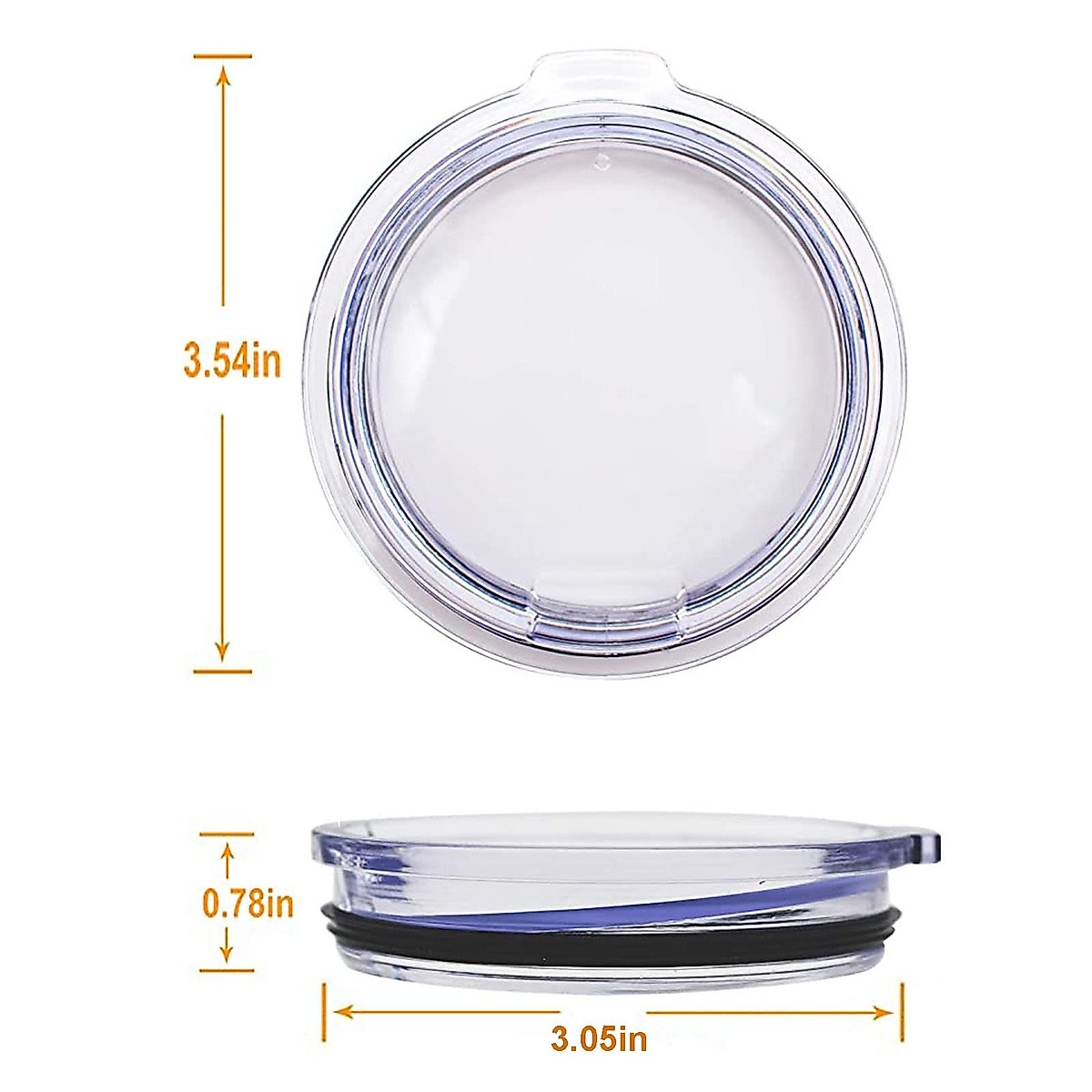 20 oz Tumbler Lids Replacement Spill-proof Splash Resistant Lid Cup Tumbler Lids Covers for YETI Rambler,Old Style Rtic and More Travel Mugs 4 Pack