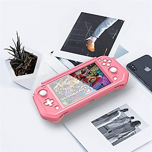 iNOTOGG Coral Compatible with Nintendo Switch Lite Case with Anti-Scratch and Shock Absorbing Protective Cover, Protects from Scratches, Dust, Fingerprints, and Falls