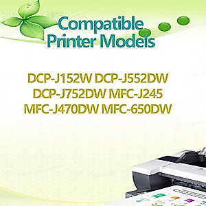 161 163XL Compatible Ink Cartridge Replacement for Brother DCP-J152W DCP-J552DW DCP-J752DW MFC-J245 MFC-J470DW MFC-650DW Printer Set*3