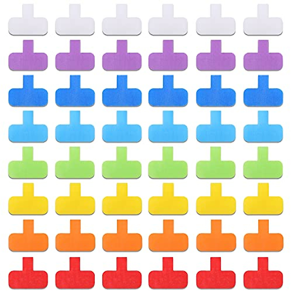 50 Color Cable Labels for Easy Cable Management | Reusable Nylon Tags