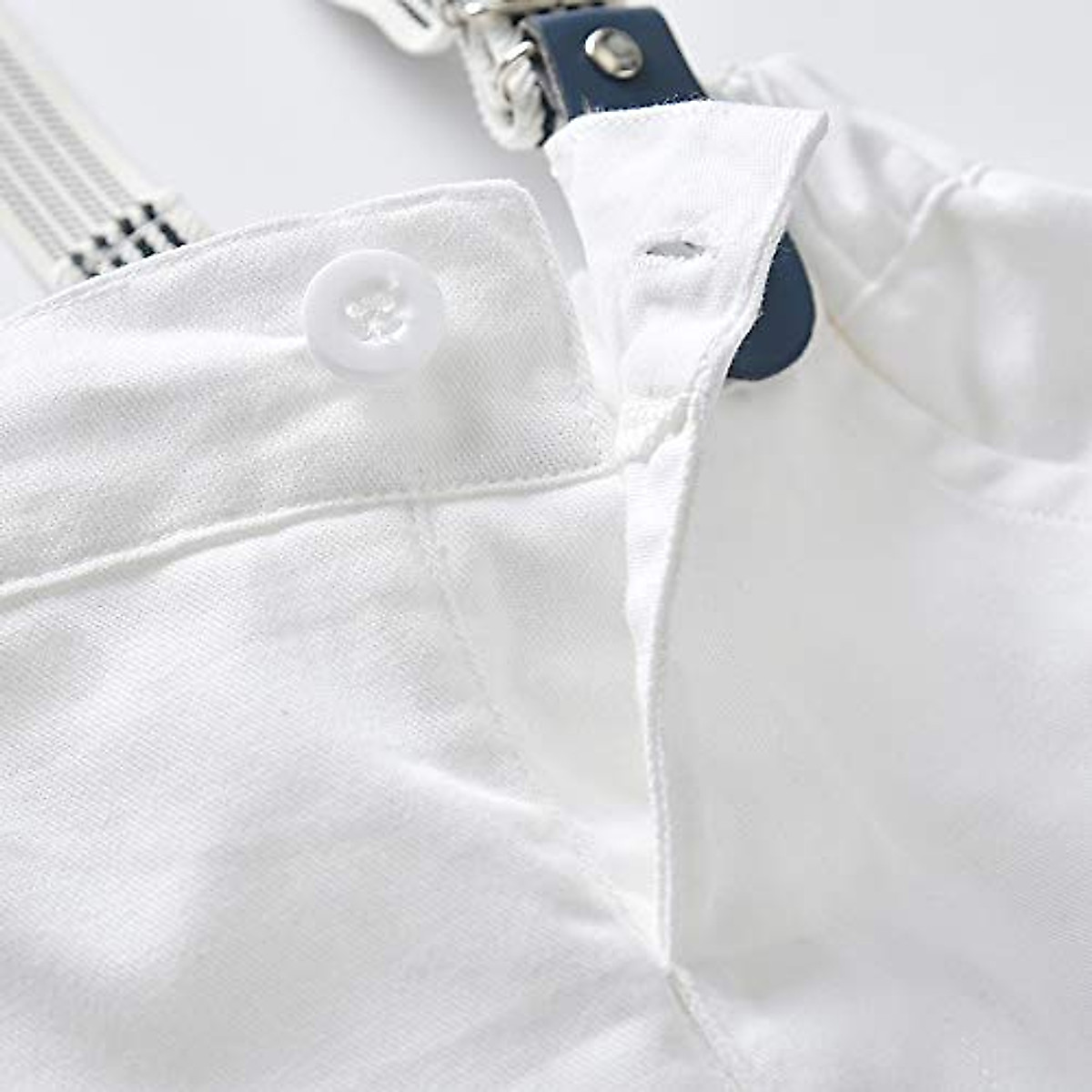 Baby Boys Gentleman Outfits Suits, Infant Short Sleeve Shirt+Bib Pants+Bow Tie Overalls Clothes Set Pink