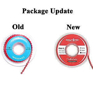 Dental Orthodontic Braces Rubber Chains, Elastic Power Chains for Braces (Long, Pink)