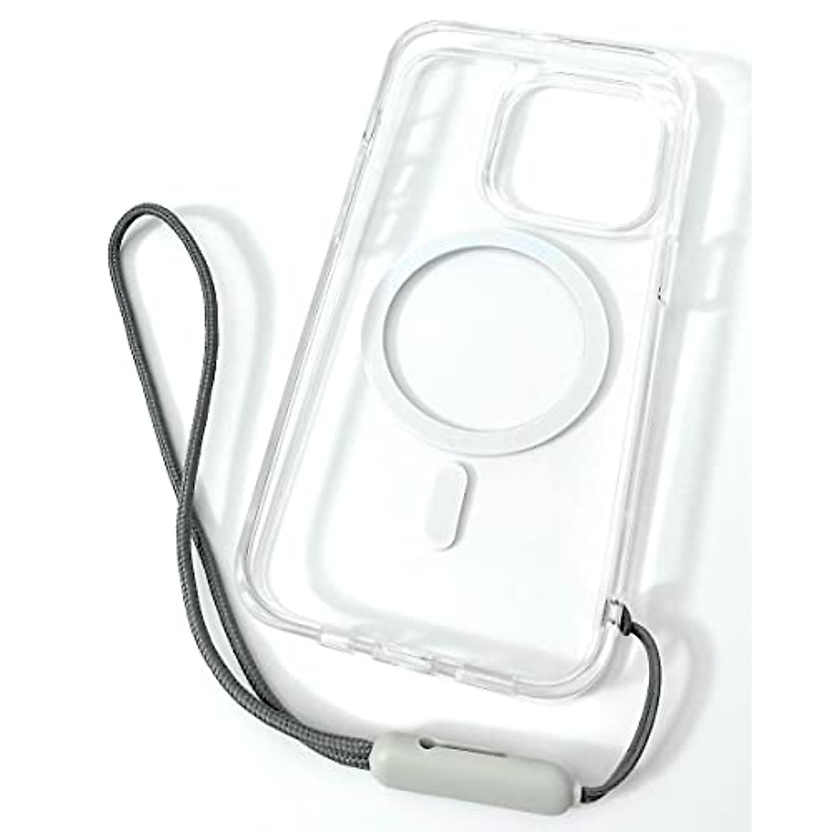 AirPods Pro 2 Case [Front LED Visible][Compatible with Magsafe and Wireless Charging] Shock Proof Protective Cover for Apple AirPods Pro 2nd Generation Case 2022 Released (Case Black+ Lanyard Gray)