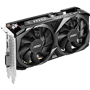 MSI Gaming GeForce RTX 3050 8GB GDRR6 Boost Clock: 1807 MHz 128-Bit HDMI/DP PCIe 4 Torx Twin Fans Ampere OC Graphics Card (RTX 3050 Ventus 2X XS 8G OC)