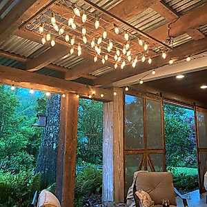 Pallerina 25 Pack C9 Clear Incandescent Bulbs, C9 Christmas Light Bulbs Replacement Light Bulb, 7 Watt Night Light Bulbs C9/E17 Intermediate Base, Candle Light Bulbs