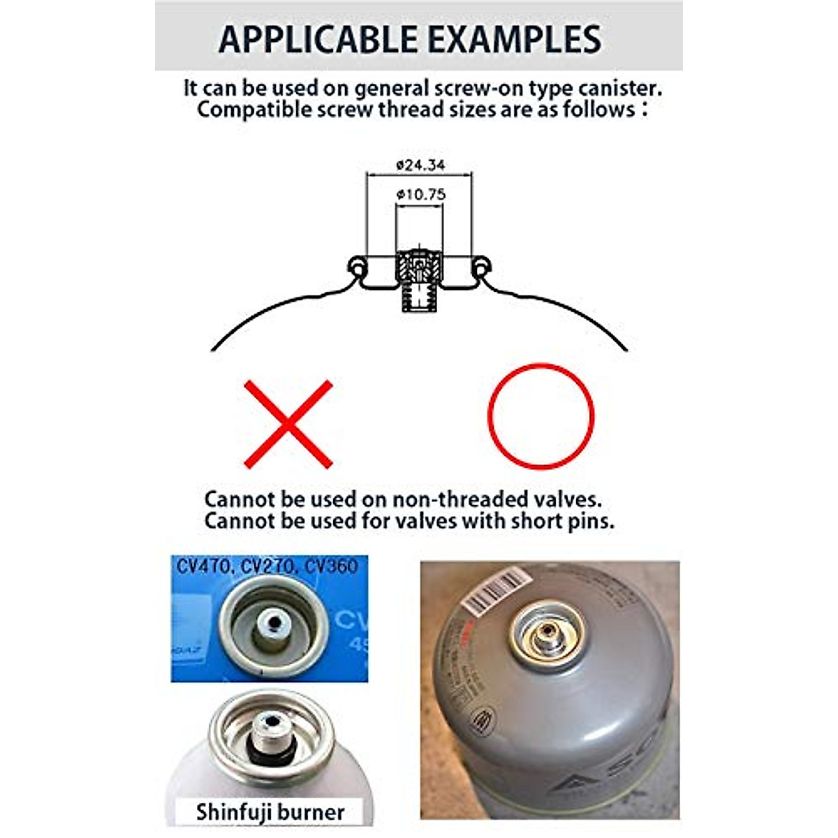 CAMPINGMOON Camping Grill Propane Gas Stove Adapter with Extend Hose(11.8"/30cm), Input: EN417 Lindal Valve Canister, Output: Propane Gas Stove Z29-30